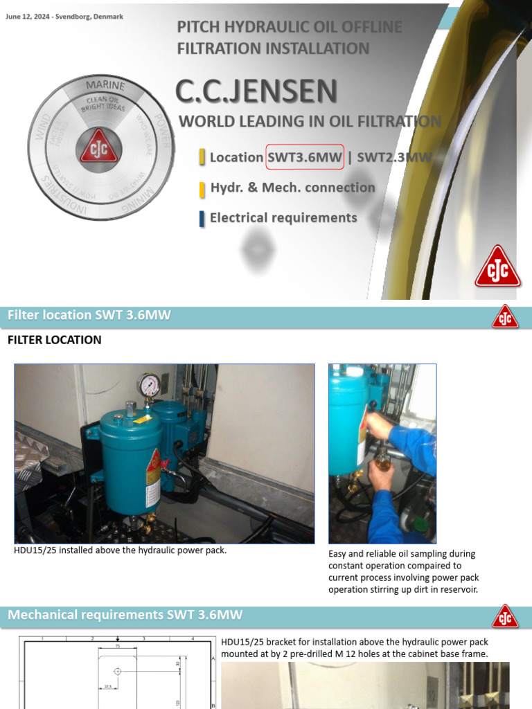 Pitch Hydraulic Oil Offline Filter Installation SWT 3.6MW | PDF ...