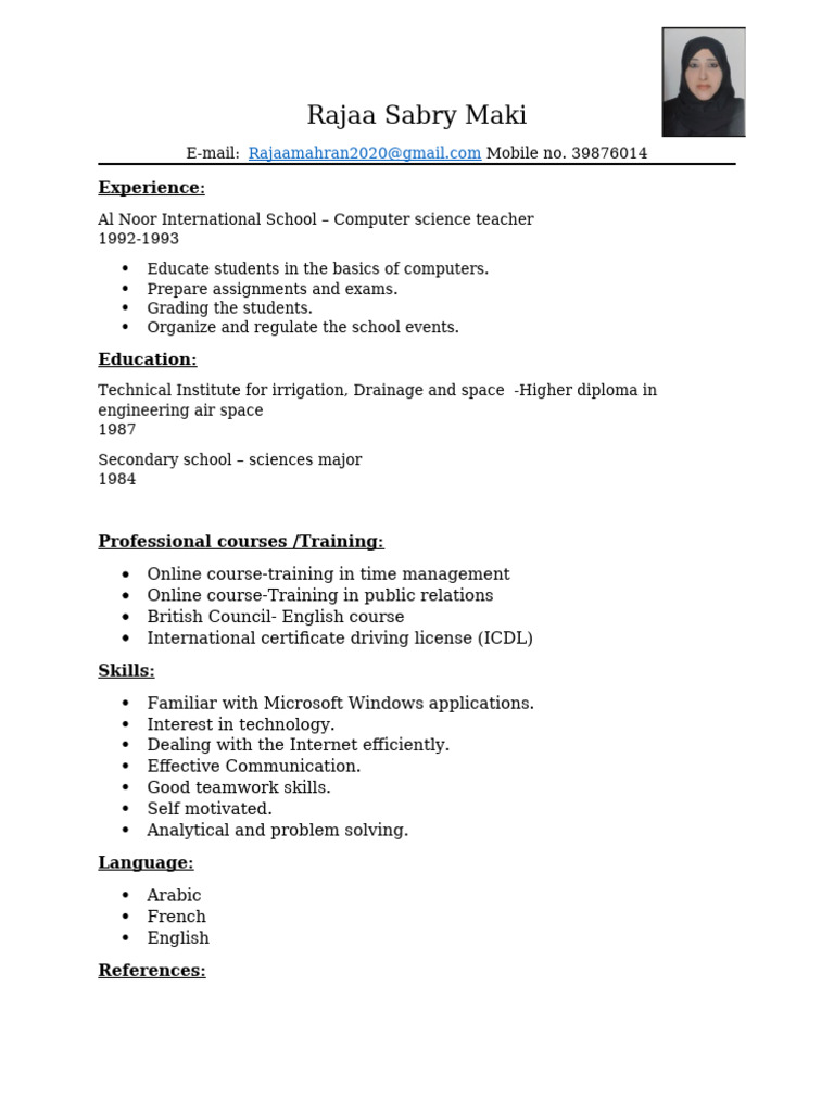 Rajaa Resume | PDF