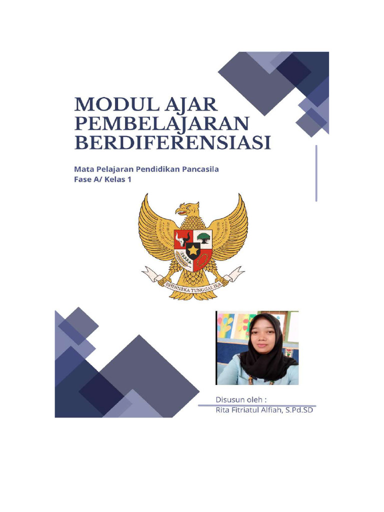 Modul Ajar Berdiferensiasi Pancasila Kelas 1 | PDF