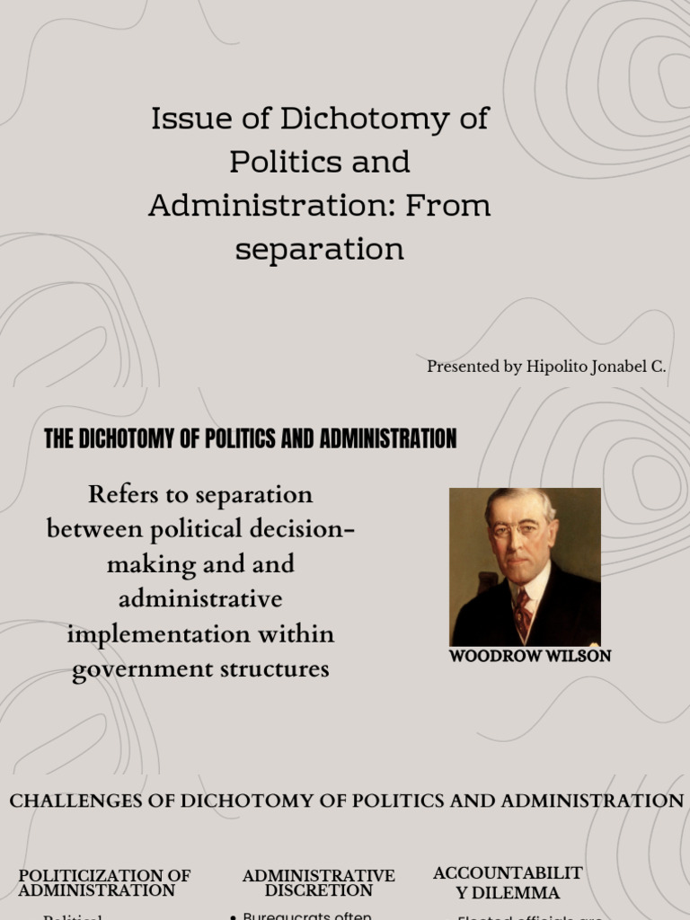 Politics vs. Administration Dichotomy | PDF | Governance | Accountability