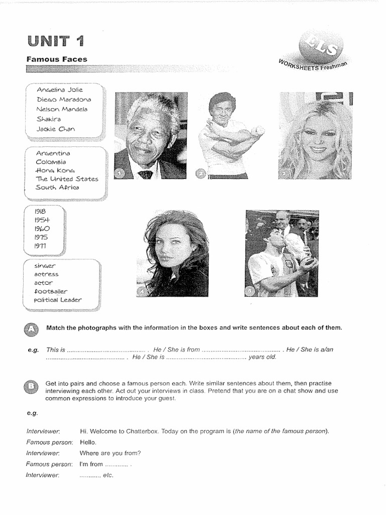 Els Worksheets Freshman 1 | PDF