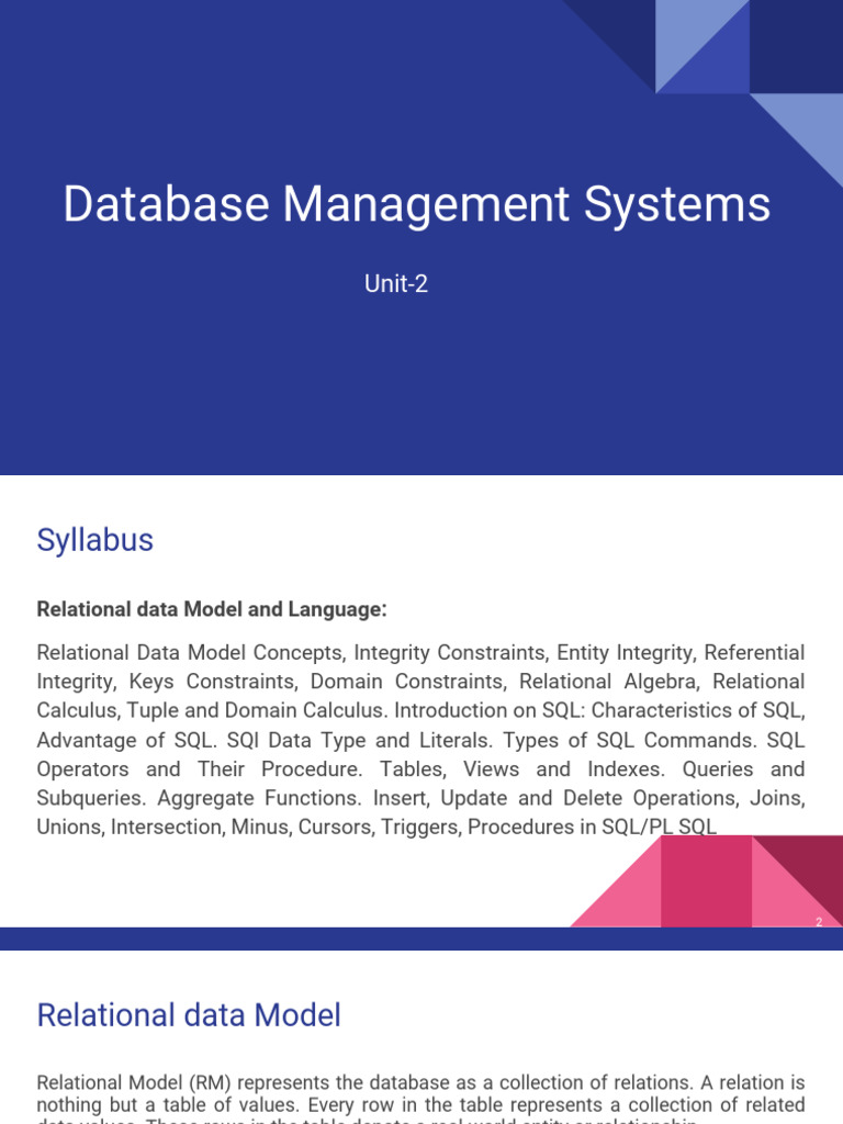 DBMS UNIT 2 part 1praven kaumar rai | PDF | Relational Database ... DBMS UNIT 2 part 1praven kaumar rai | PDF | Relational Database ...