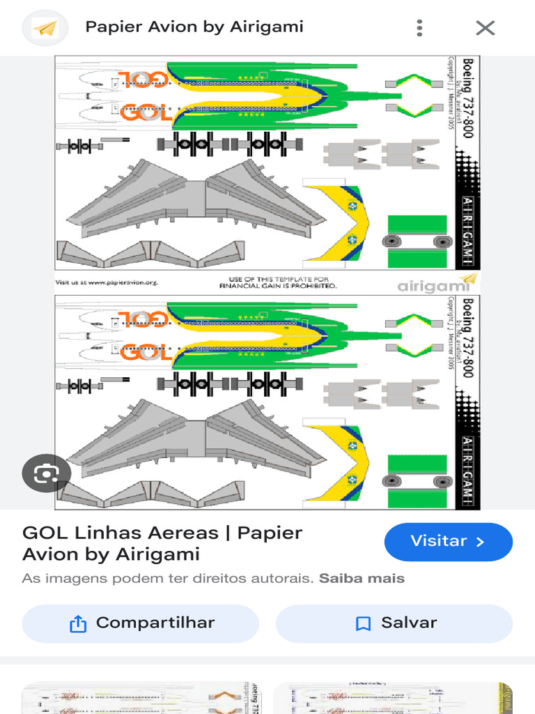 Papercraft Boeing 737 da Gol | PDF