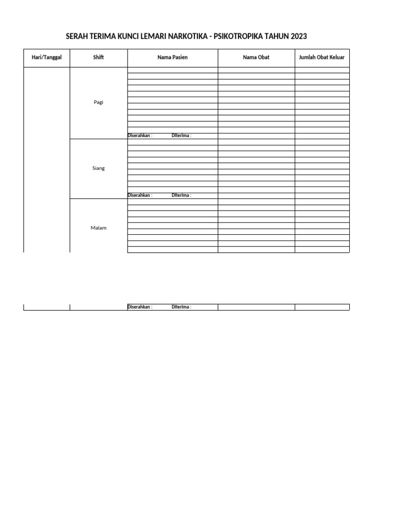 Form Serah Terima NKT-PSK 2022 | PDF