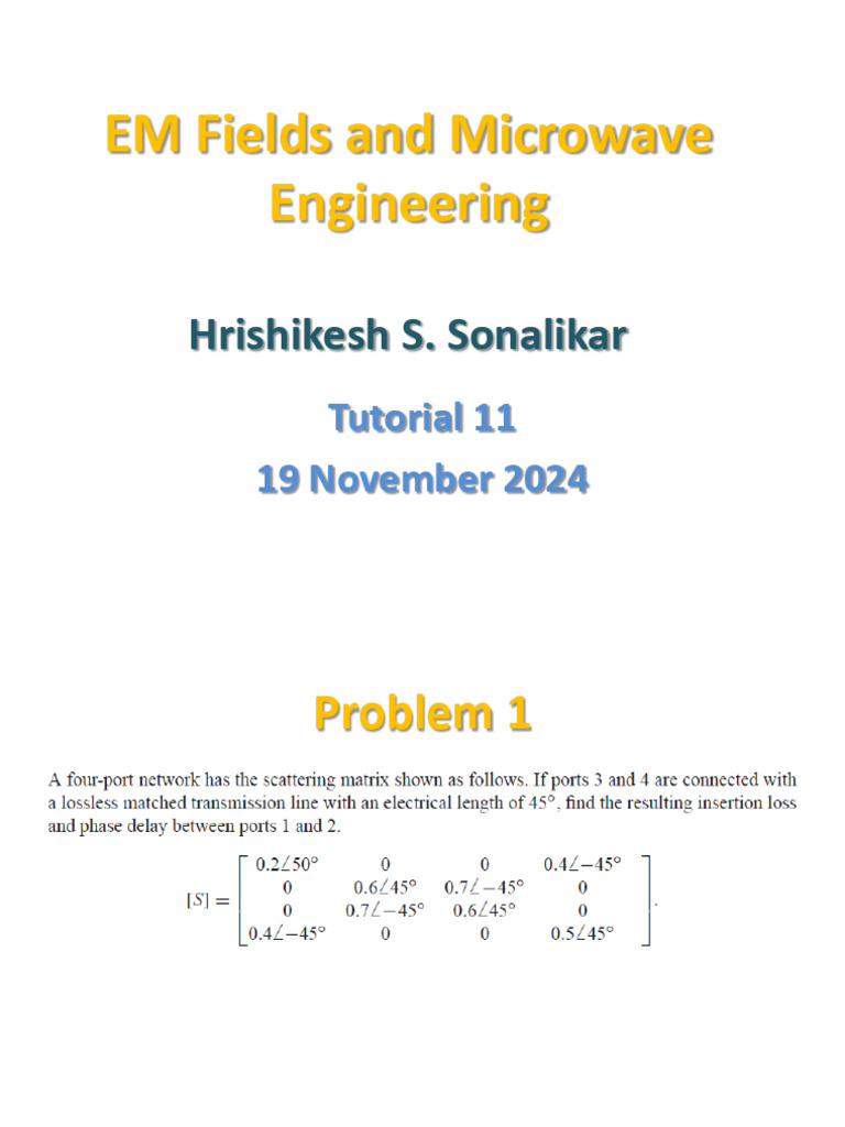 Tutorial 11 Problems | PDF