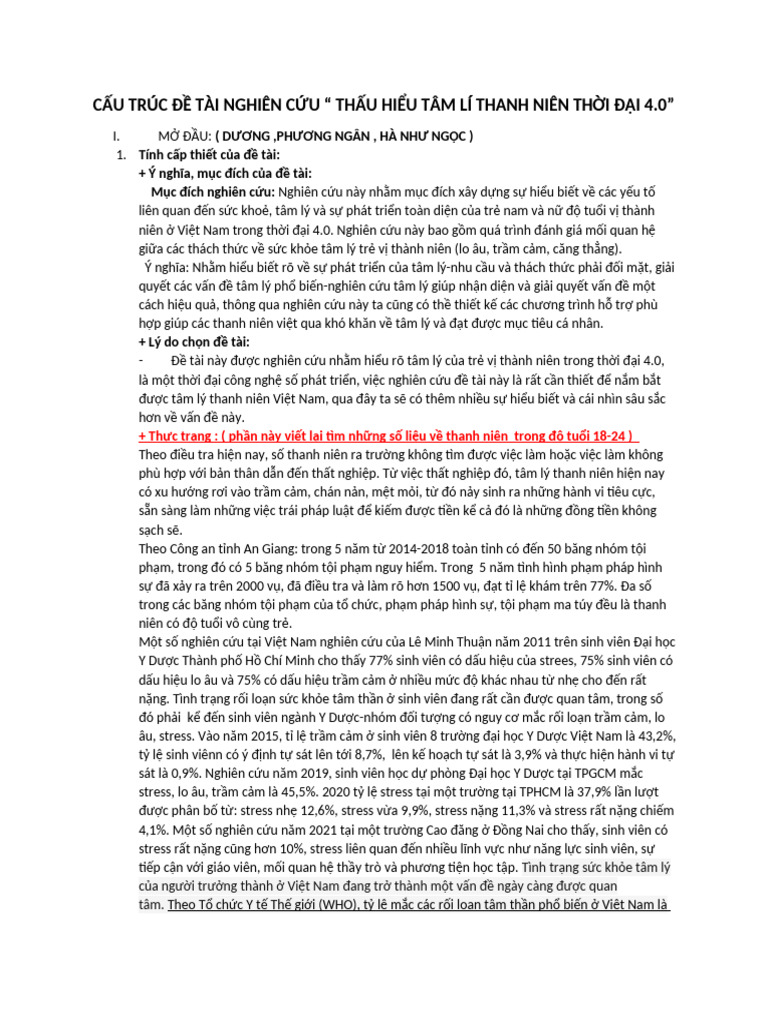 ĐỀ TÀI NCKH FINAL | PDF