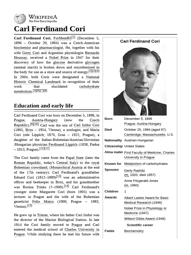 Carl_Ferdinand_Cori | PDF