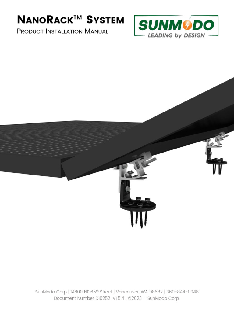 D10252 V1.5.4 NanoRack Installation Manual | PDF | Solar Panel ...