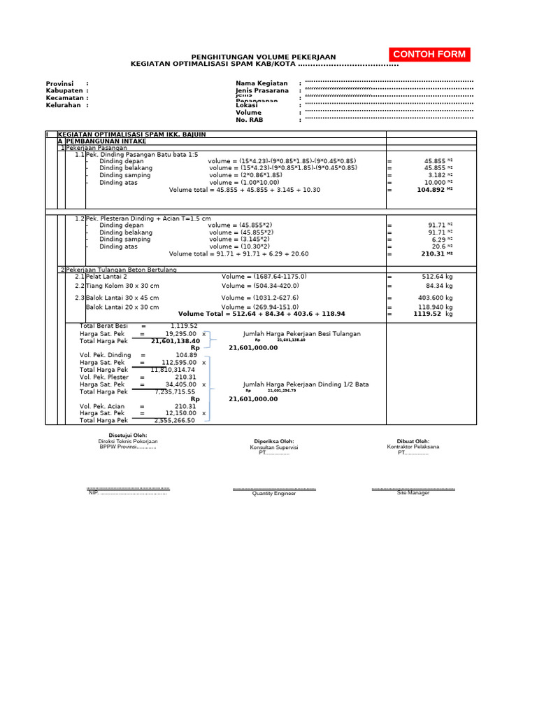format laporan harian | PDF