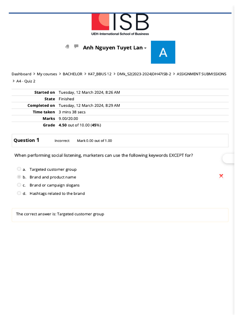 A4 Quiz 2 Attempt Review | PDF | Communication | Public Sphere