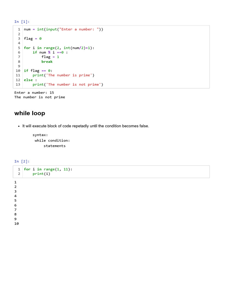 11 - While - Loop - Jupyter Notebook | PDF