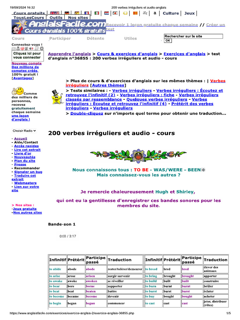 Verbe Irregulier en Anglais-4 | PDF