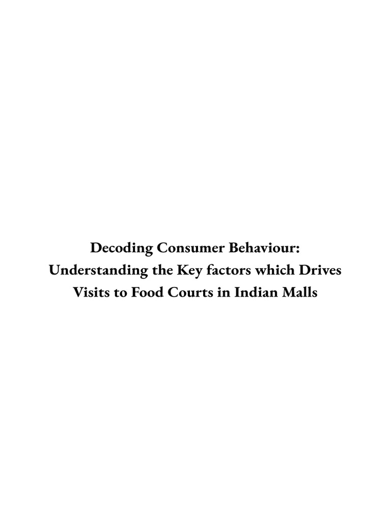 Decoding Consumer Behaviour | PDF | Consumer Behaviour | Behavior