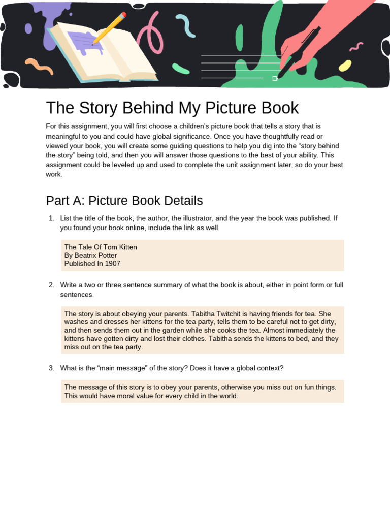 The Story Behind My Picture Book | PDF