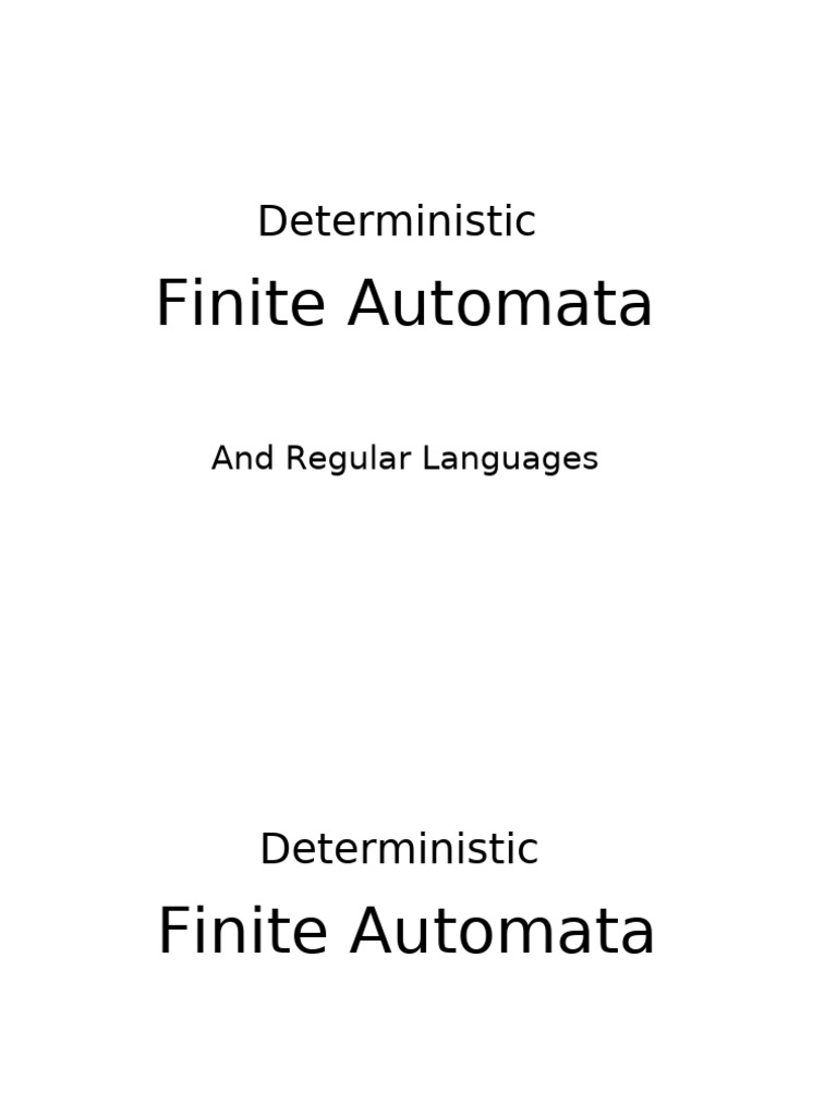 Lesson 03 Introduction To Languages - DFA and RL | PDF | Automata Theory | String (Computer Science)