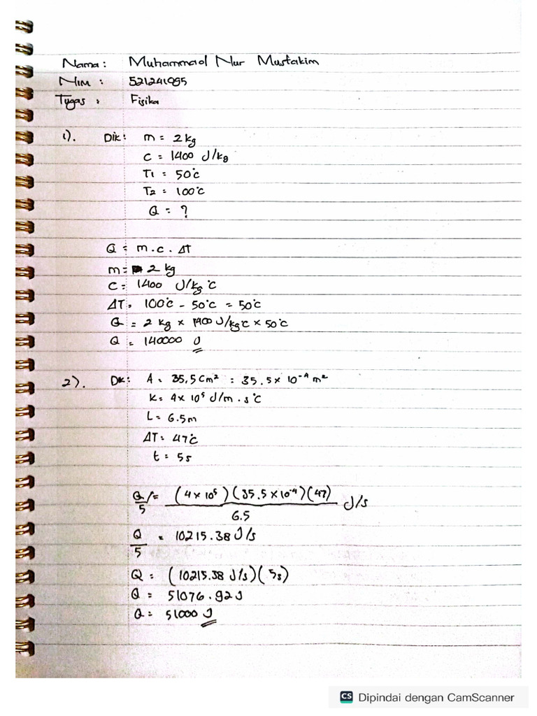 Tugas Fisika Muhammad Nur Mustakim | PDF