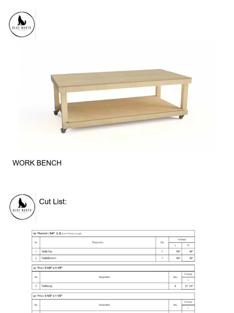 Woodworking Workbench Plans PDF | PDF | Lumber | Woodworking