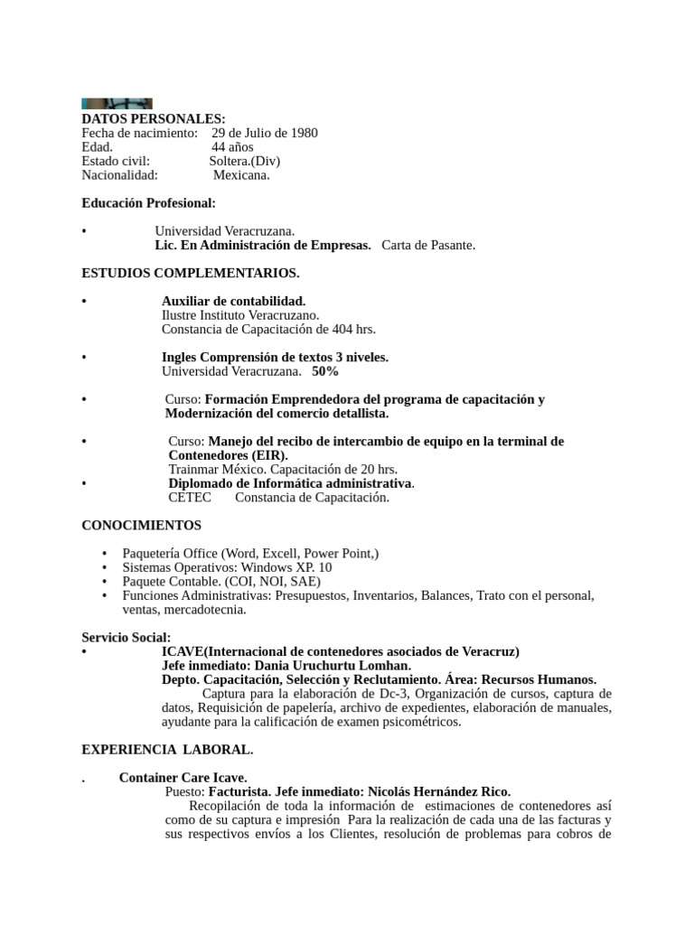 Curriculum Via Tae Sandra CM | PDF | Business