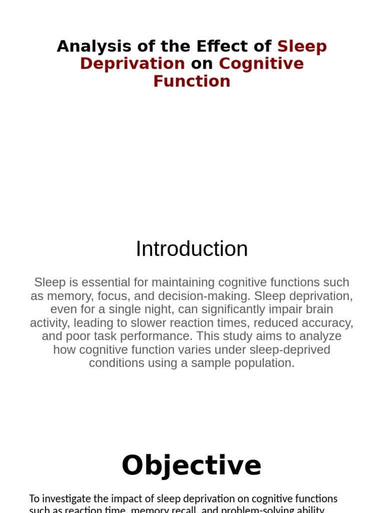 Analysis of the Effect of Sleep Deprivation on | PDF