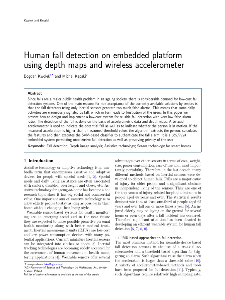 urfd | PDF | Support Vector Machine | Accelerometer