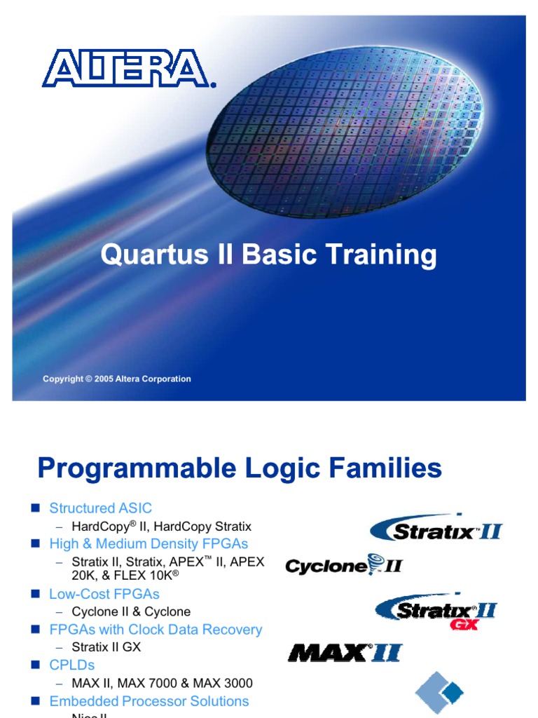 Quartus II Training | PDF | Field Programmable Gate Array | System On A Chip