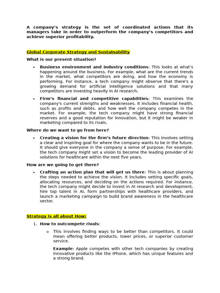 Note MGT 775 (Chapter 1) | PDF | Competitive Advantage | Brand