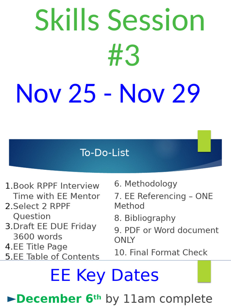 13 EE Skills Session 3 | PDF | Citation | Methodology