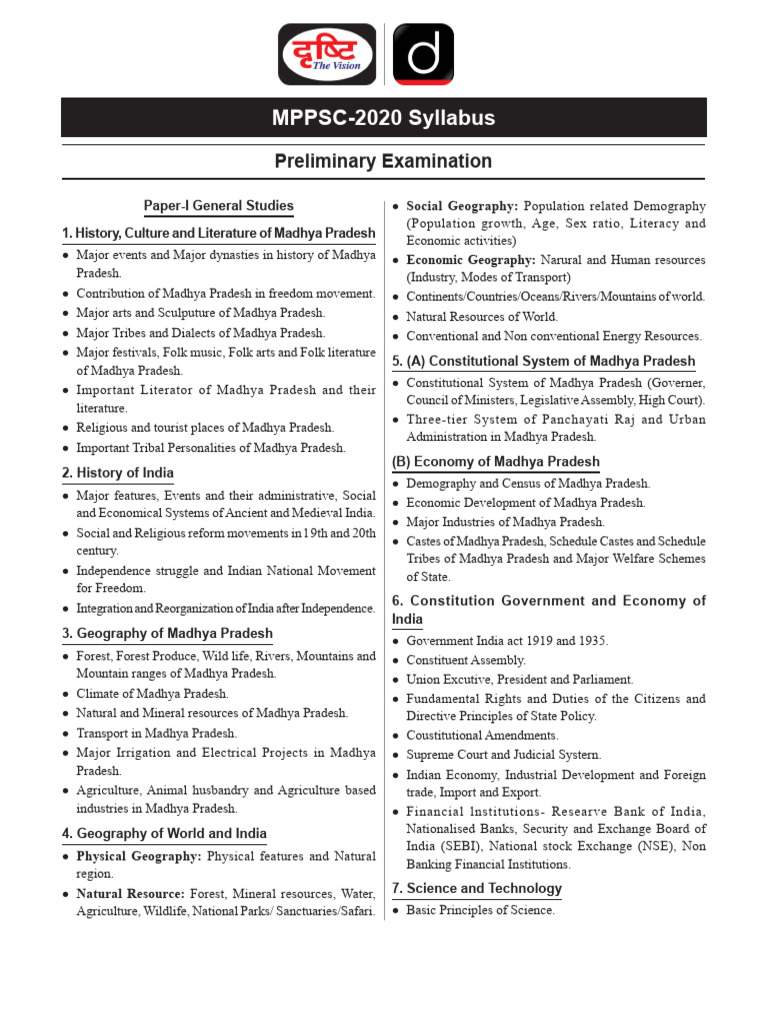 MPPSC 2021 Syllabus Overview | PDF | Sound | Waves