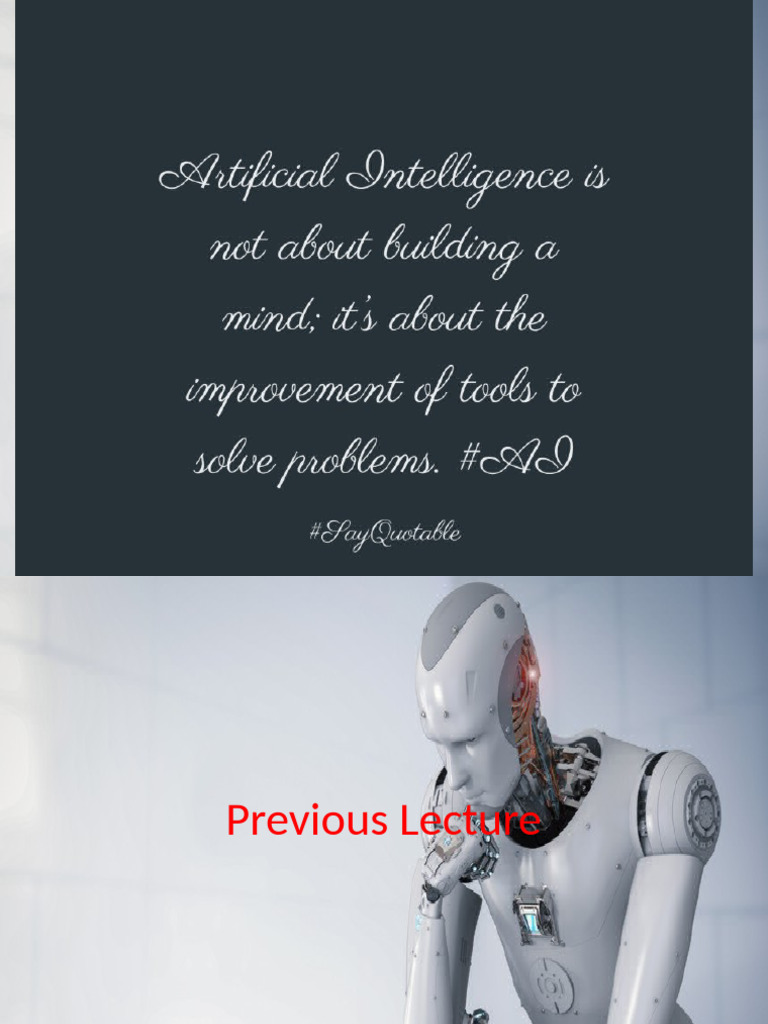 AI 2nd Lecture | PDF | Artificial Intelligence | Intelligence (AI) & Semantics