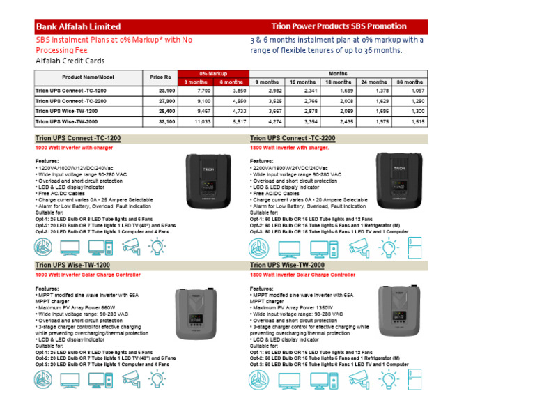 Trion Power Products SBS Promotion 13 Jul 2022 | PDF | Power Inverter ...