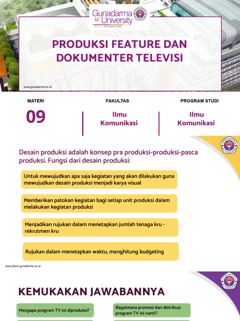 Produksi Feature dan Dokumenter TV | PDF