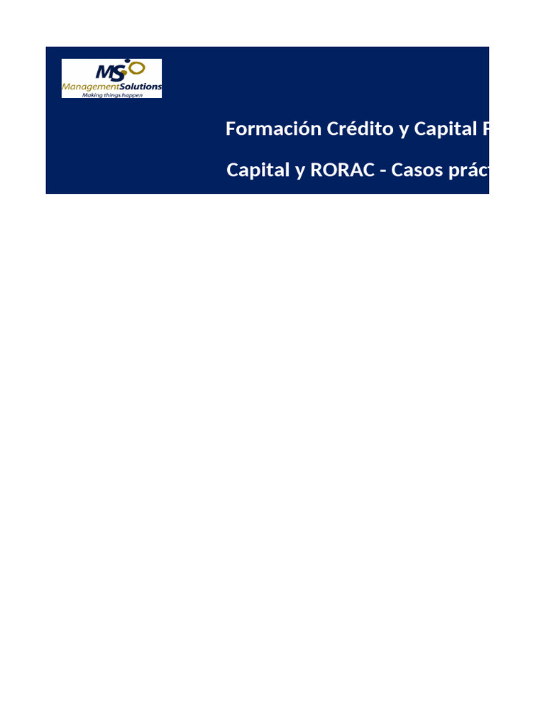 Crédito y Capital FY23 - Ejercicios Capital y RORAC - Enunciados | PDF ...