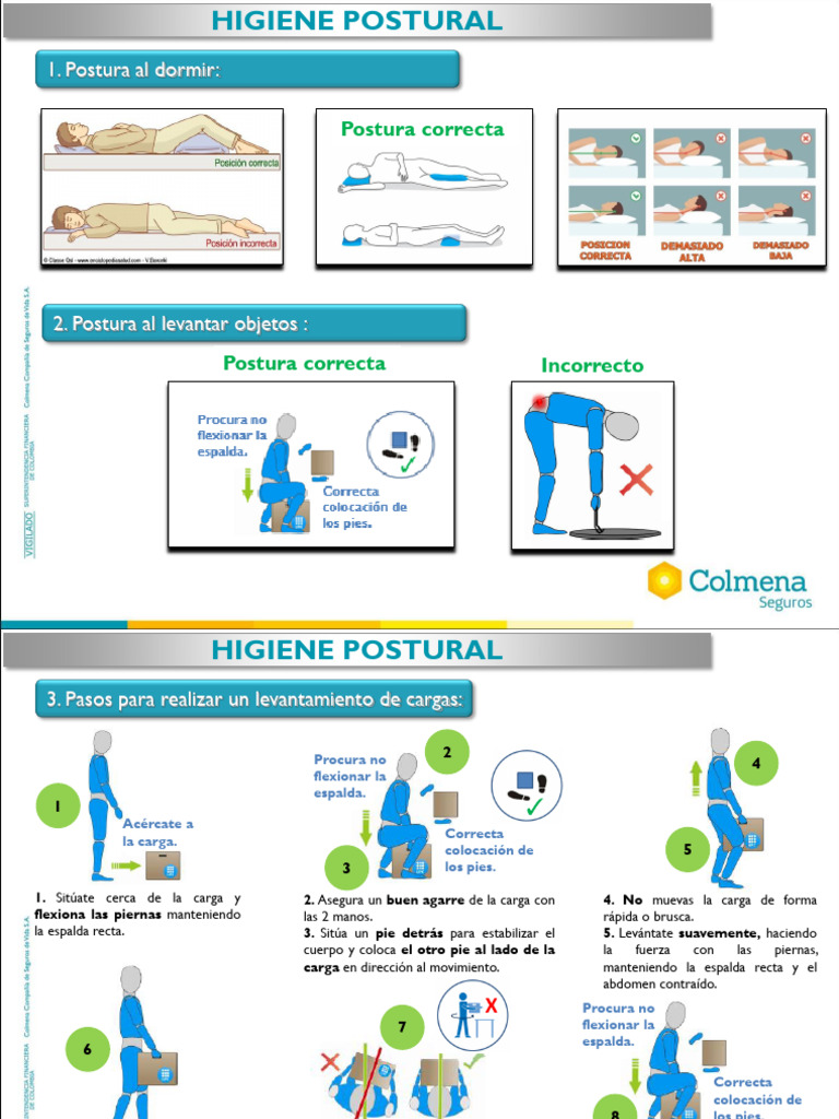 Guía de Higiene Postural Efectiva | PDF