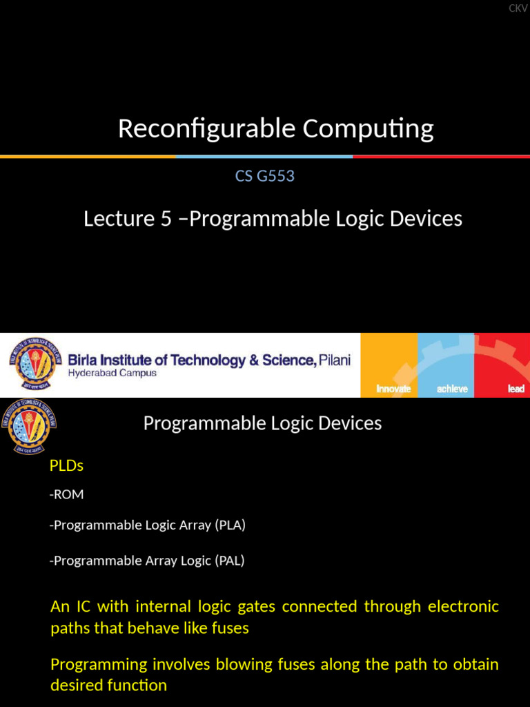 Lecture 5 PLDs | PDF | Logic Gate | Electronic Circuits