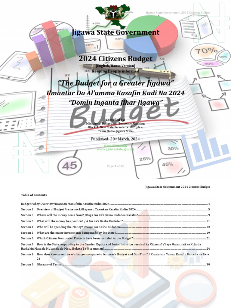 Jigawa State Government - 2024 Citizens Budget | PDF | Government ...