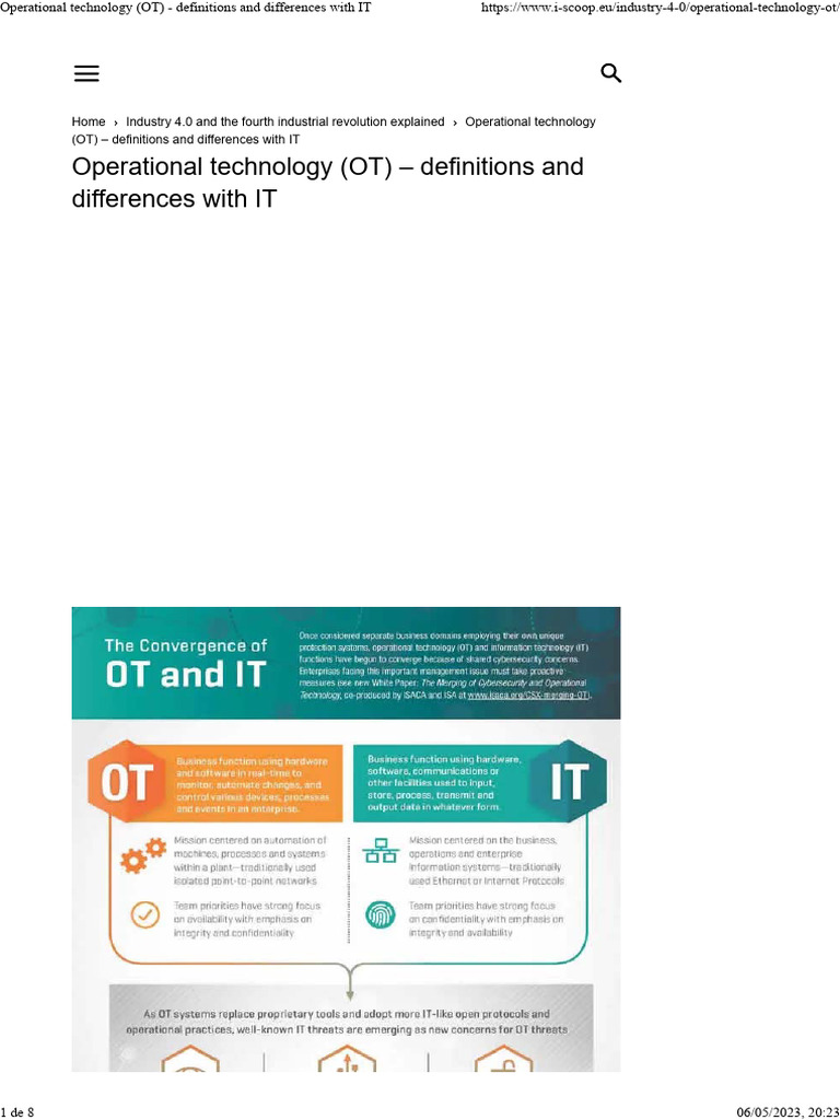 Understanding Operational Technology (OT) | PDF | Internet Of Things ...
