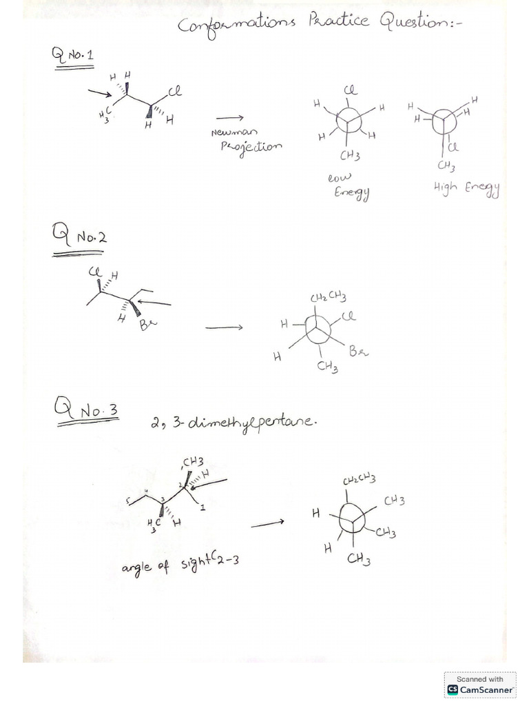 Answer Key For Conformations | PDF