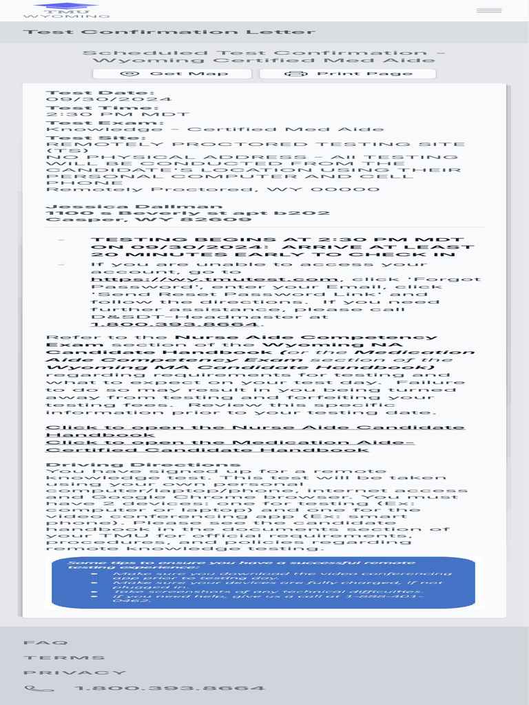 Testing Confirm WY TMU | PDF