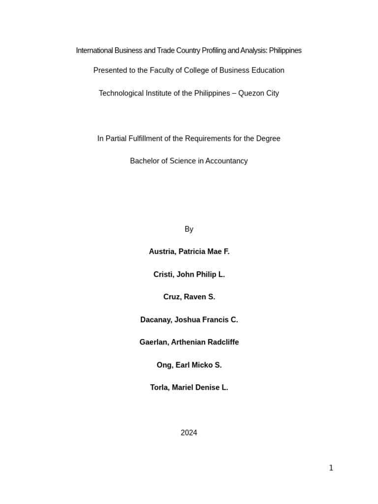 Philippines Country Profile and Analysis | PDF | Tagalog Language ...