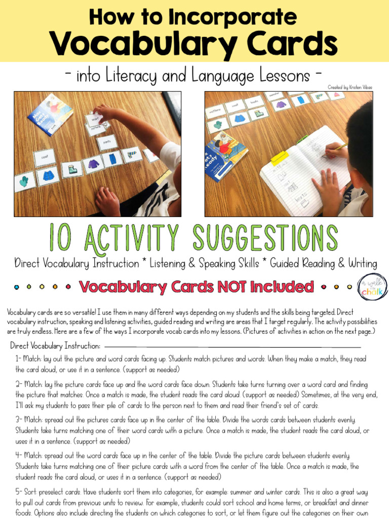 IncorporatingVocabularyCardsintoLiteracyandLanguageLessonsGuide-1 | PDF ...