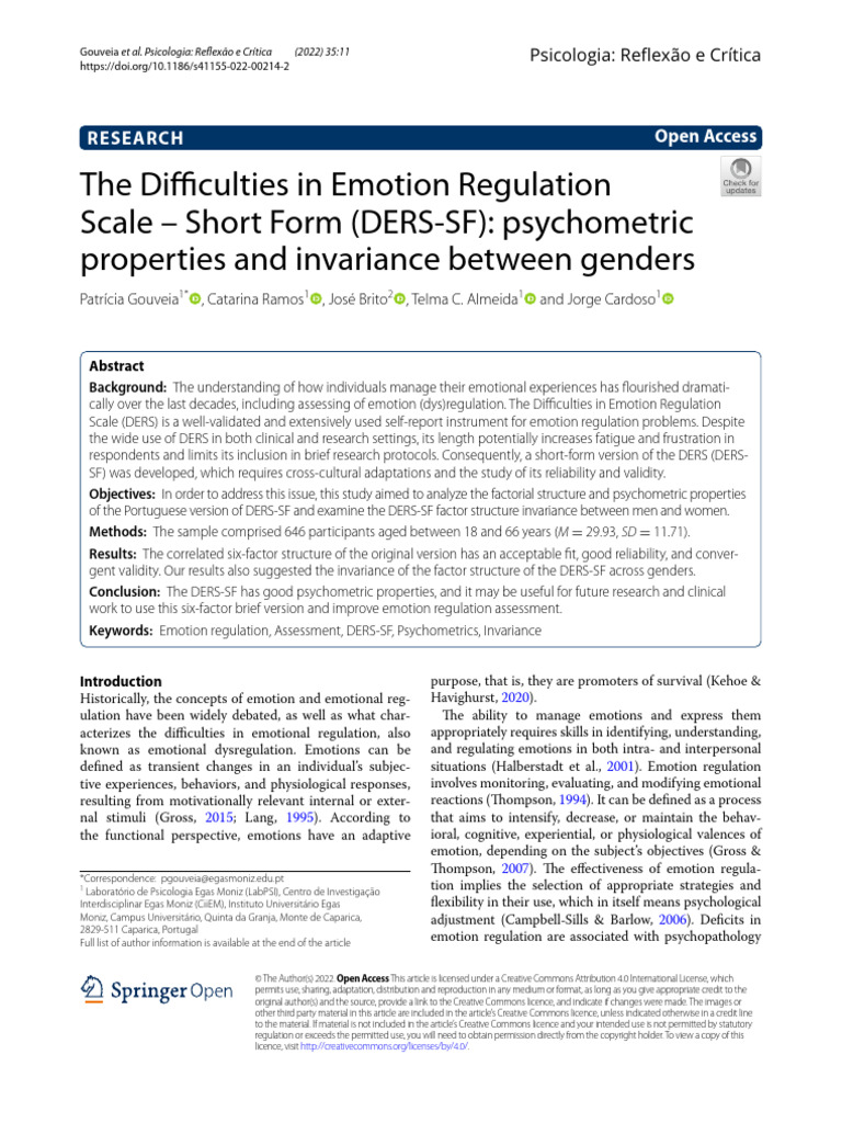 The_Difficulties_in_Emotion_Regulation_Scale_-_Sho | PDF | Factor ...
