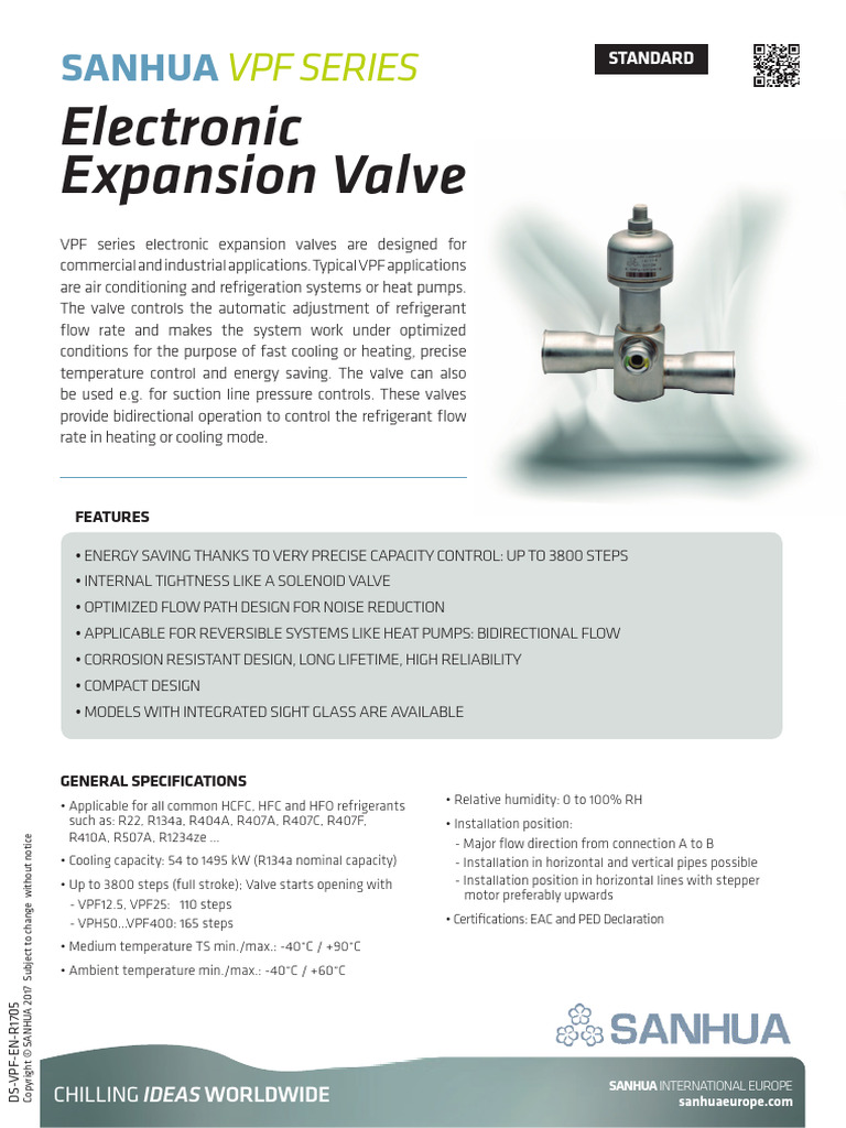 Electronic Expansion Valve VPF 1495451603 | PDF | Heat Pump | Electricity