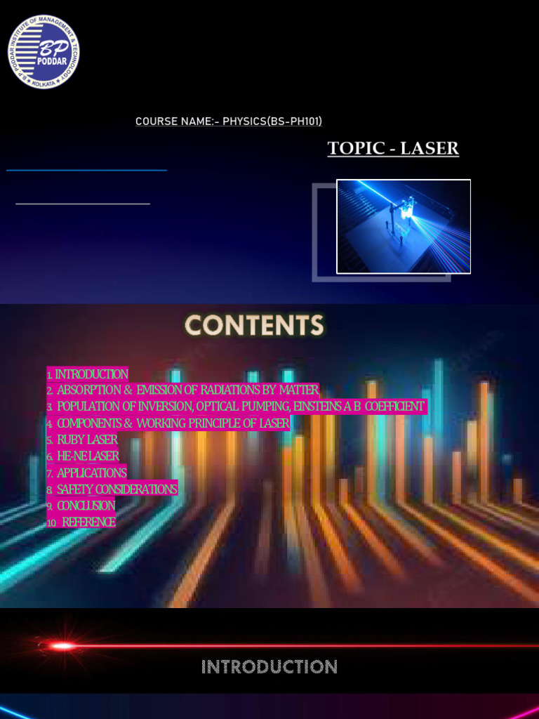 AADITYA_11500124048_CSE_PHY | PDF | Laser | Emission Spectrum