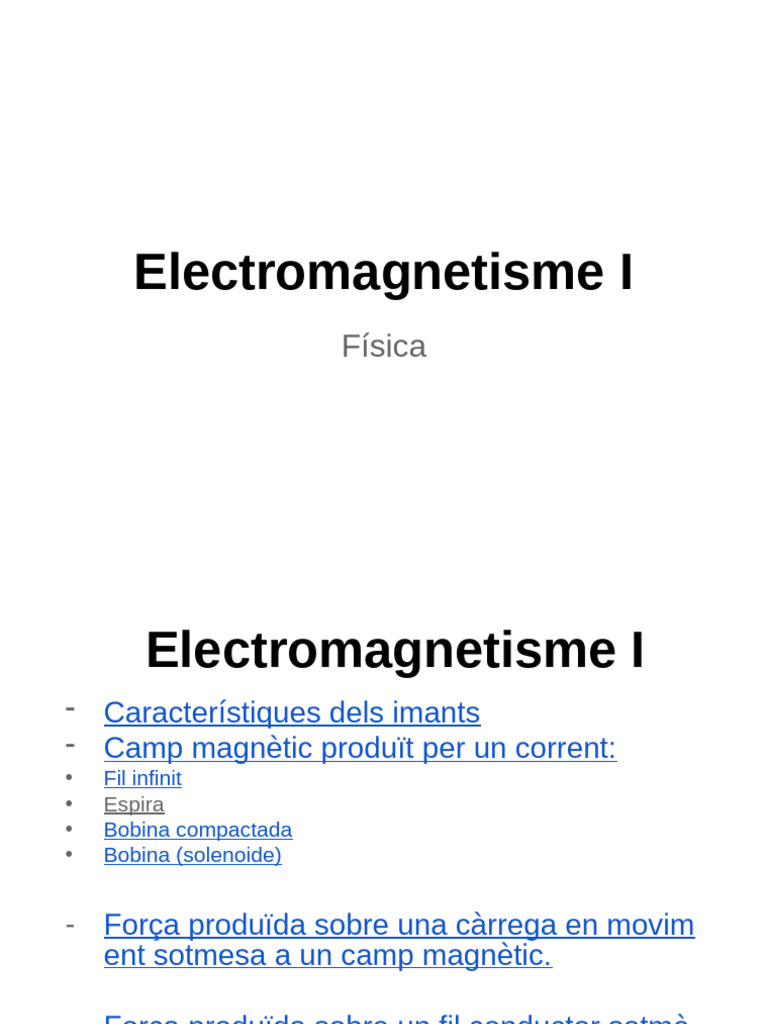 Electromagnetisme Ia | PDF
