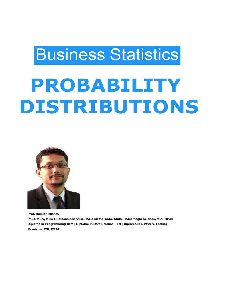 Probability Distribution RM | PDF | Probability Distribution | Mode ...