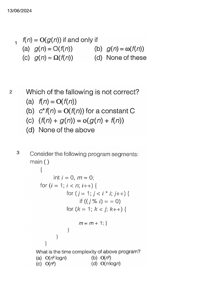 1.algo QuiZ | PDF