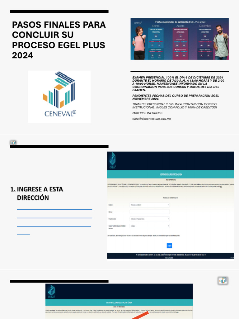 Pasos Finales para Concluir Su Proceso Egel Plus Dic 2024 | PDF