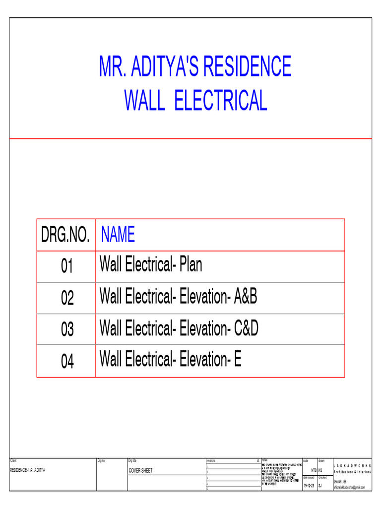 Mr. Aditya's Electrical Elevations-25-12-23 | PDF | Electrical ...