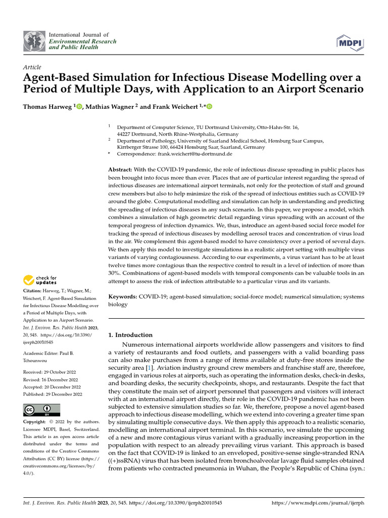 01.Agent-Based Simulation For Infectious Disease Modelling Over A | PDF | Agent Based Model ...