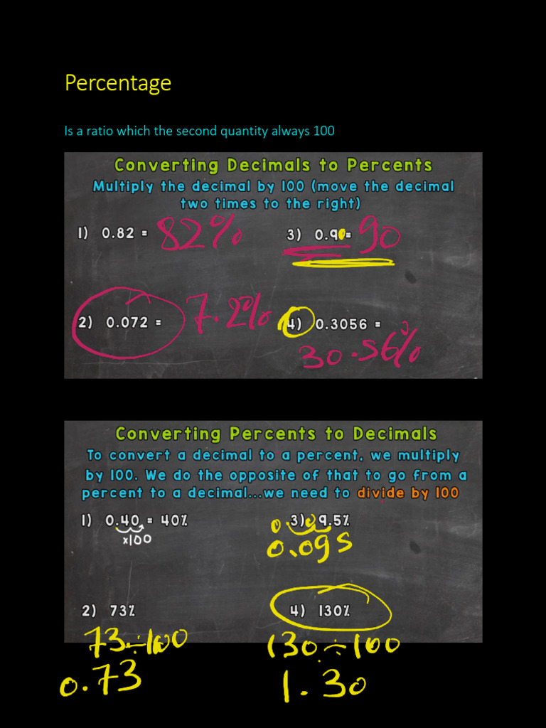 PERCENTAGE NOTES A | PDF